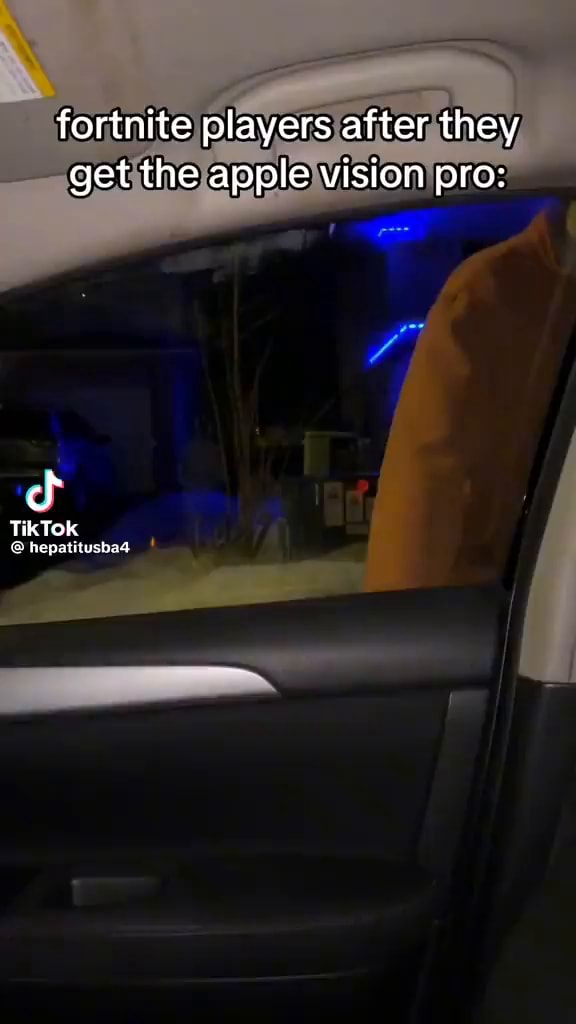 Fortnite players after they get the apple vision pro: cf Tik Tok ...