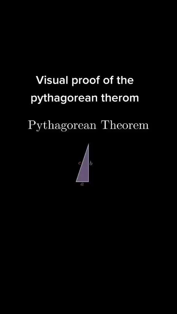 Visual Proof Of The Pythagorean Therom Pythagorean Theorem Ifunny