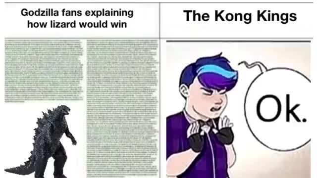 Godzilla fans explaining how lizard Godzilla would fans win explaining ...
