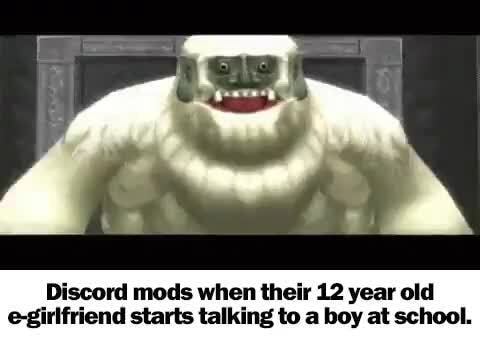 Discord mods when their 12 year old e-girlfriend starts talking to a ...