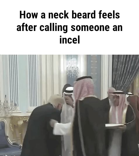 How a neck beard feels after calling someone an incel - iFunny