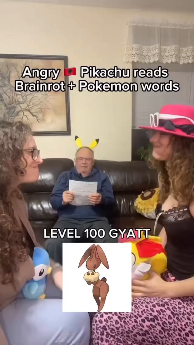 Angry Pikachu reads Brainrot + Pokemon words LEVEL 100 GYATT My - iFunny