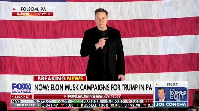 FOLSOM, PA CORA FOX NOW: ELON MUSK CAMPAIGNS FOR TRUMP IN PA I - iFunny