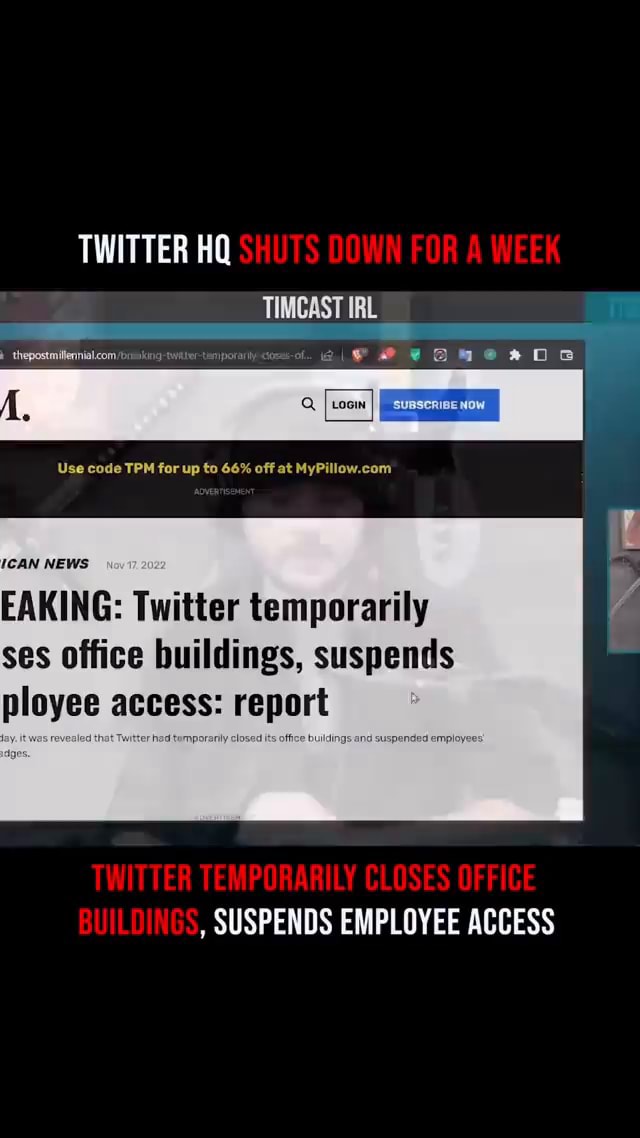 TWITTER HQ TIMCAST IRL Use code TPM for up to 66% off at ICAN NEWS ...