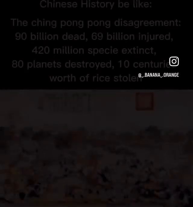 The ching pong pong disagreement: 90 billion dead, 69 billion injured ...