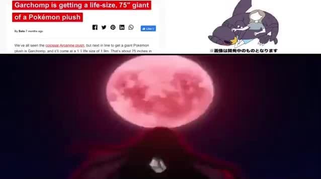 Garchomp is getting a life-size, 75" giant of a Pokmon plush - iFunny