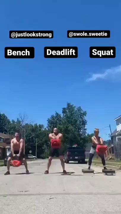 @justiookstrong @swole. sweetie Bench Squat - iFunny
