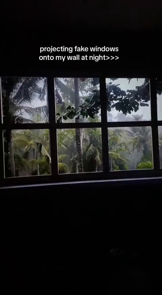 Projecting fake windows onto my wall at night>>> - iFunny