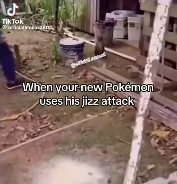 Cf TiK TOK When your new Pokemon uses his Jizz attack - iFunny