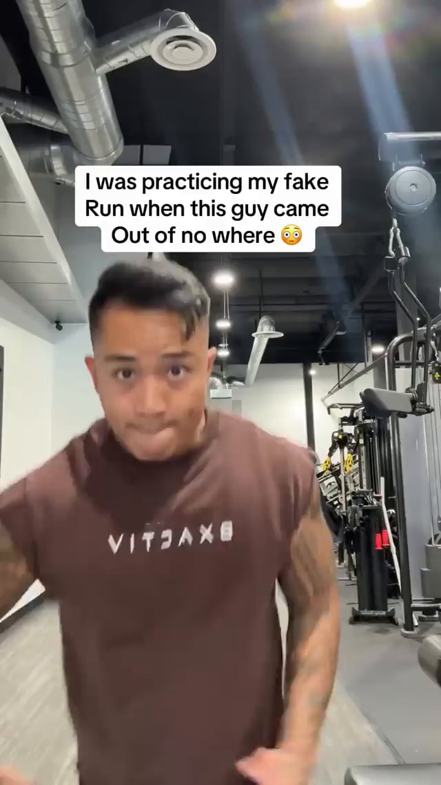 I was practicing my fake Run when this guy came Out of no where - iFunny