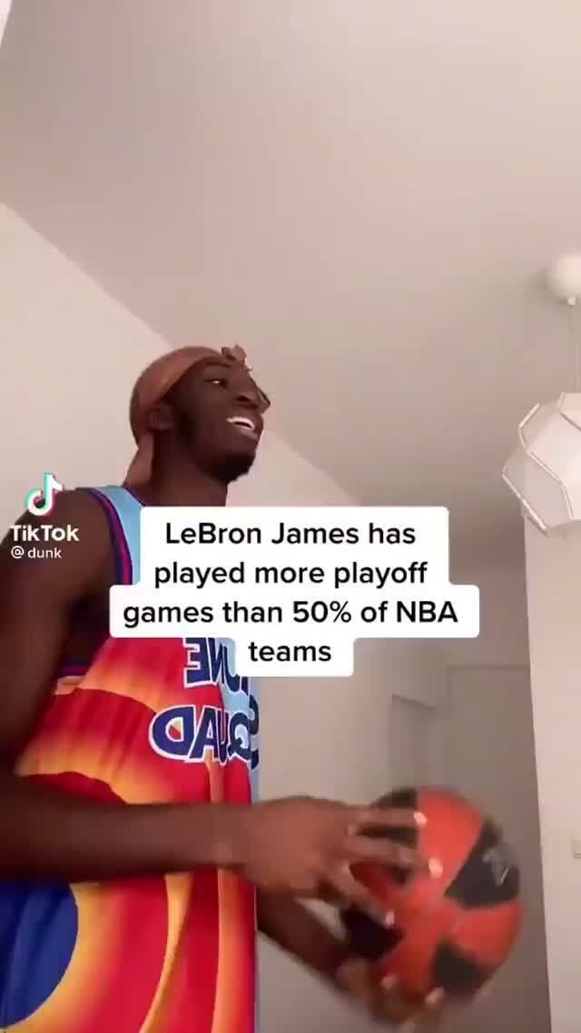 TiKTOK LeBron James has played more playoff games than 50% of NBA teams ...