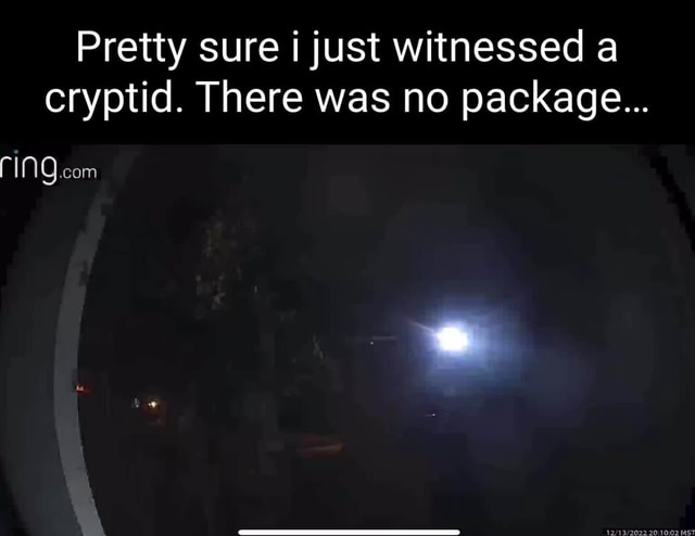 Pretty sure I just witnessed a cryptid. There was no package... - iFunny