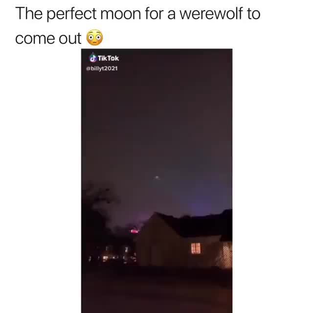 The perfect moon for a werewolf to come out - iFunny
