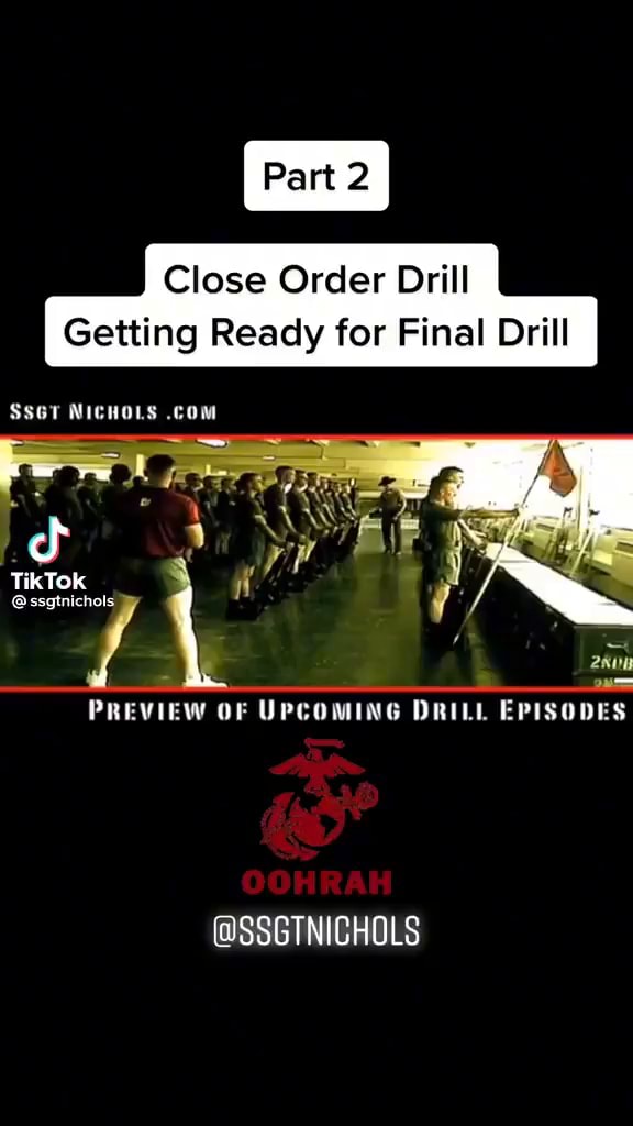 Close Order Drill Getting Ready for Final Drill Ssot NICHOLS TikToK PREVIEW OF UPCOMING DRILL ...