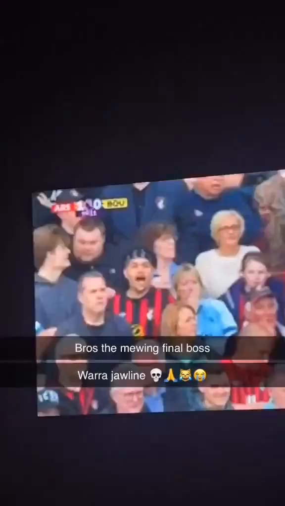 Bros the mewing final boss Warra jawline - iFunny