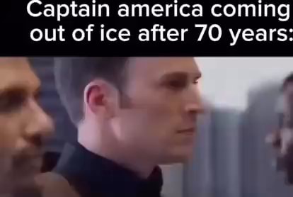 Captain america coming out of ice after 70 years: - iFunny