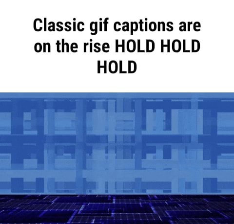 Classic gif captions are on the rise HOLD HOLD HOLD - iFunny