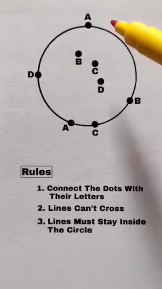 Rules 1. Connect The Dots Their Letters 2. Lines Can't Cross 3. Lines ...