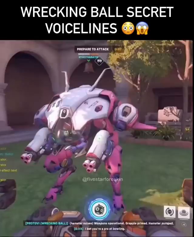 WRECKING BALL SECRET VOICELINES PREPARE TOATTACK var - iFunny