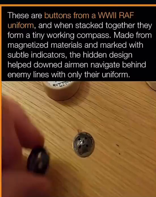 These are buttons from a WWII RAF uniform, and when stacked together ...