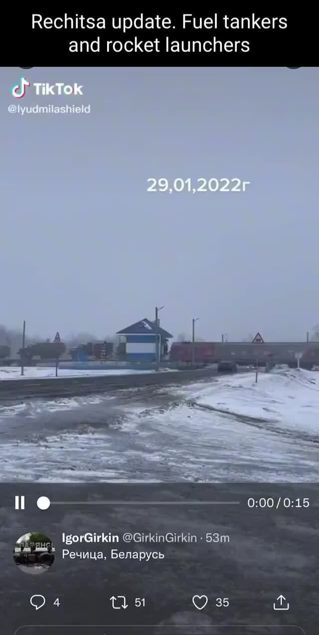 Rechitsa update. Fuel tankers and rocket launchers TikTok yudm'lash eld ...