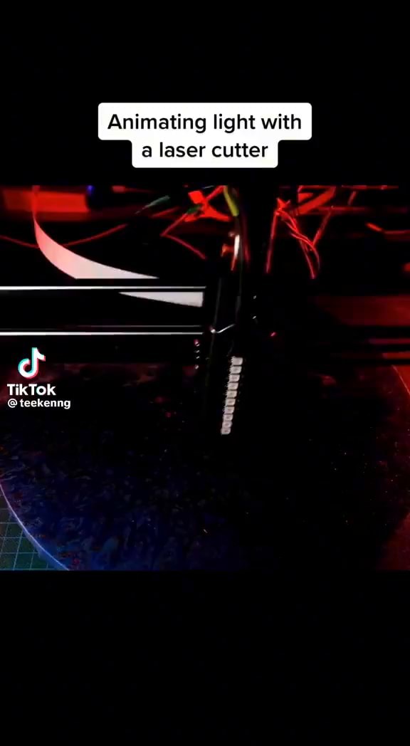 Animating light with a laser cutter TikTok teekenng - iFunny