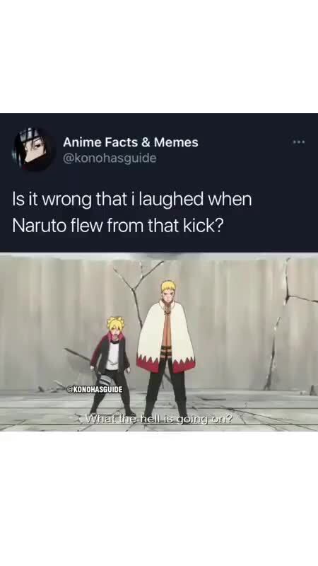 Anime Facts & Memes Is it wrong that laughed when Naruto flew from that ...