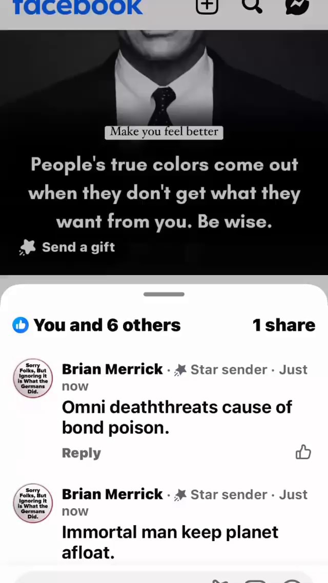 TOCCROOK ake you feel better People's true colors come out when they ...