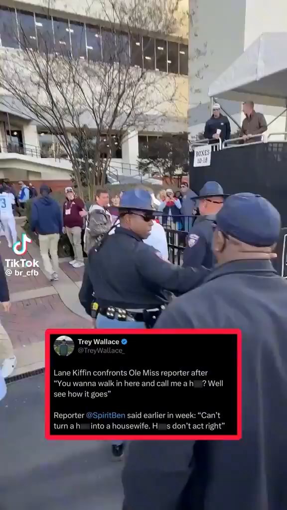 TikTok Trey Wallace @ Lane Kiffin confronts Ole Miss reporter after ...