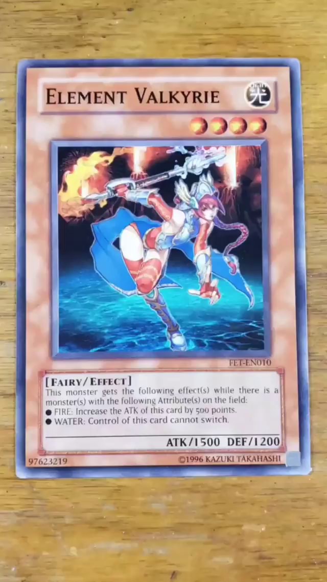 ELEMENT VALKYRIE This gens whete I OWAVER trol of this card 200! KAZUKI ...