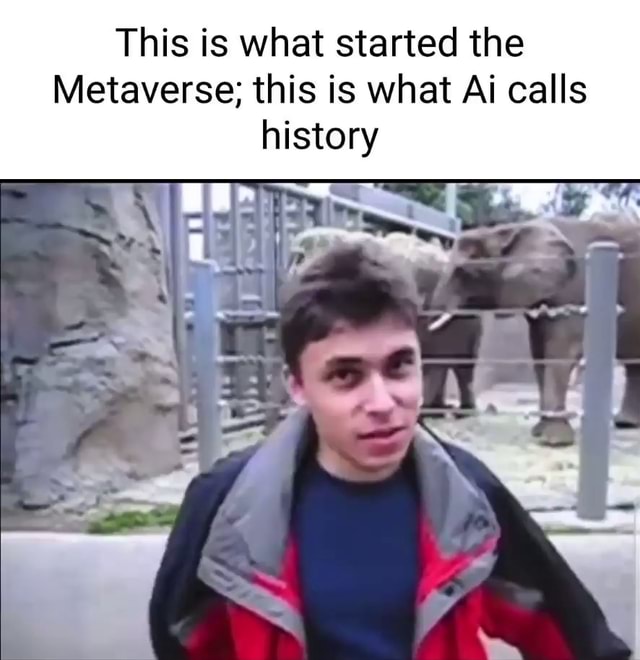 This is what started the Metaverse; this is what Ai calls history - iFunny