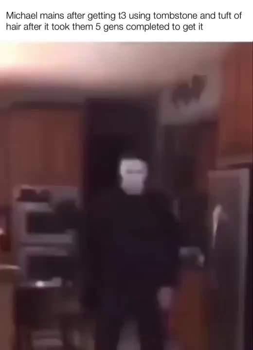 Michael mains after getting using tombstone and tuft of hair after it ...