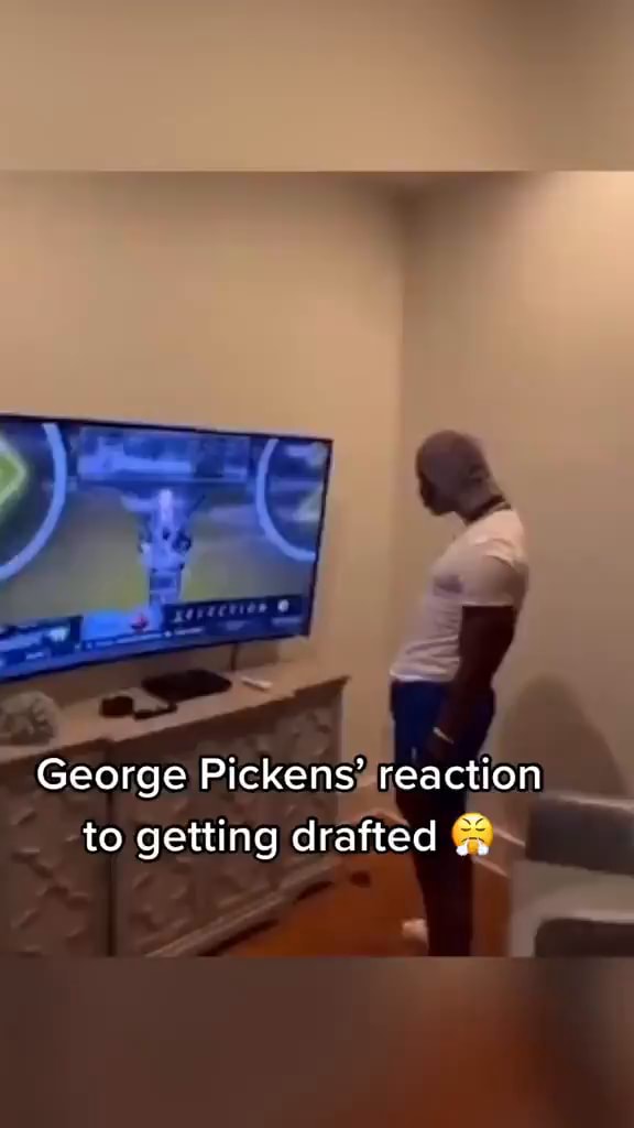 George Pickens' reaction to getting drafted J, - iFunny