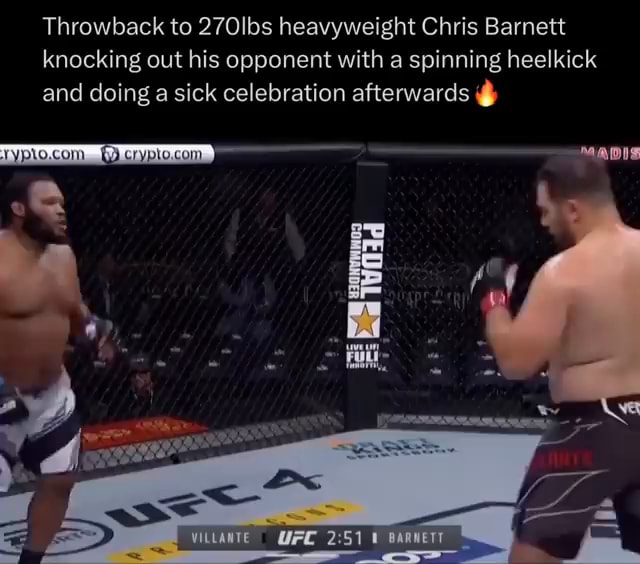 Throwback to 270lbs heavyweight Chris Barnett knocking out his opponent ...