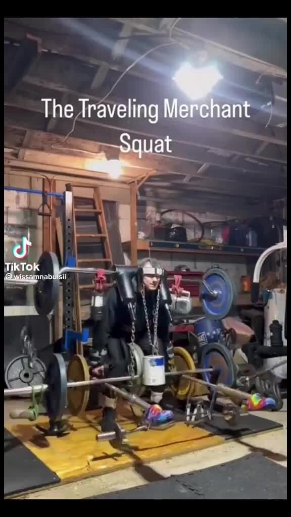 The Traveling Merchant Squat TikTok - iFunny