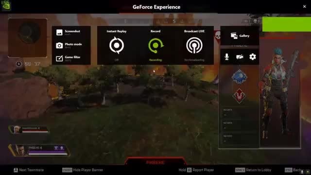 GeForce Experience x I Screenshot Instant Replay Record Photo mode Game ...