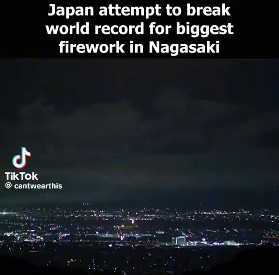 Japan attempt to break world record for biggest firework in Nagasaki ...
