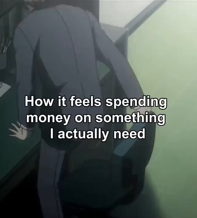 How it feels spending money on something I actually need - iFunny