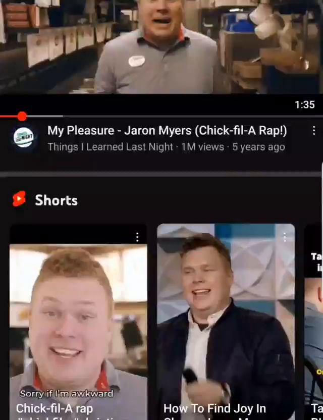 My Pleasure - Jaron Myers (Chick-fil-A Rap!) Things I Learned Last Night - views 5 years ago ...