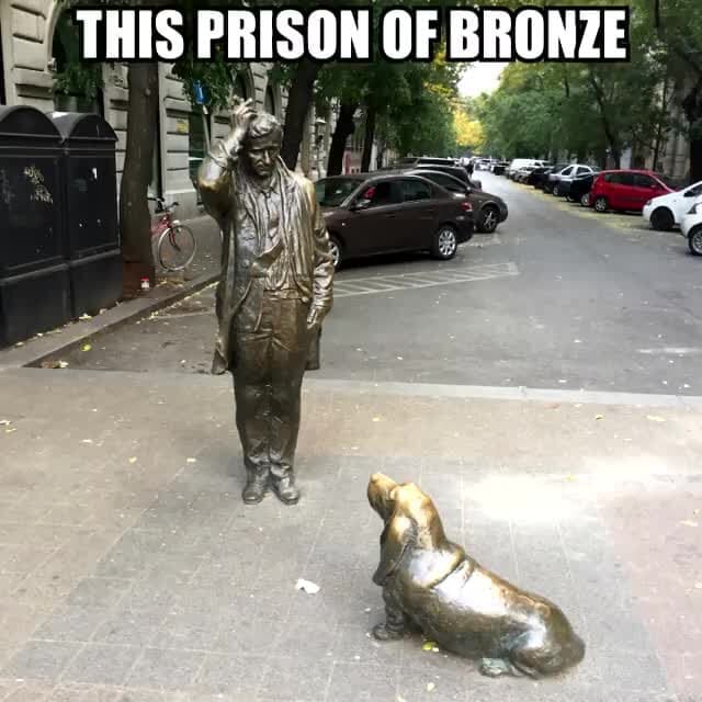 The Columbo Statue - THIS PRISON OF BRONZE - iFunny