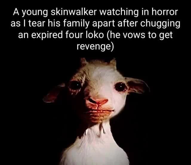 A young skinwalker watching in horror as I tear his family apart after ...