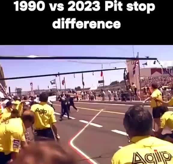 1990 vs 2023 Pit stop difference - iFunny