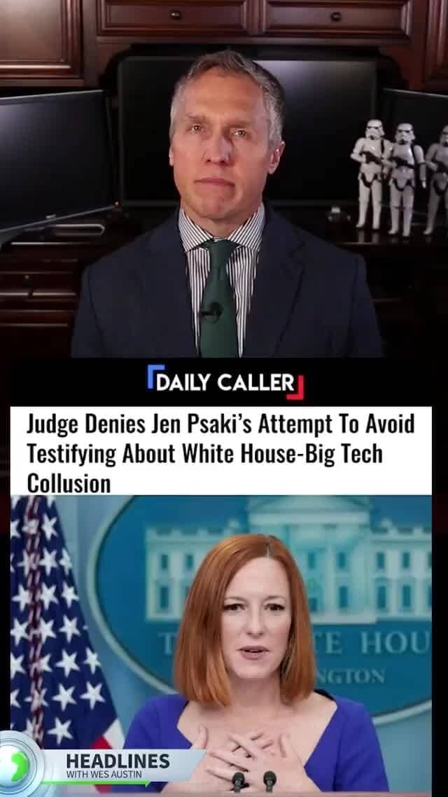 DAILY CALLER Judge Denies Jen Psaki's Attempt To Avoid Testifying About ...