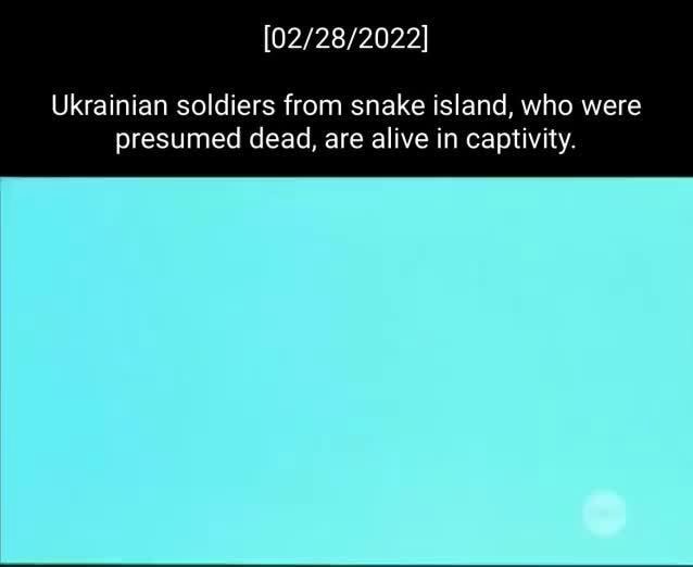 Ukrainian soldiers from snake island, who were presumed dead, are alive ...