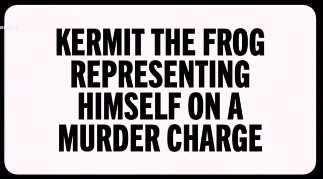 KERMIT THE FROG REPRESENTING HIMSELF ONA MURDER CHARGE - iFunny