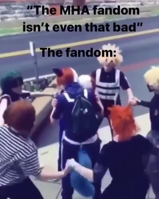 "The MHA fandom isn't even that bad" The fandom : - iFunny