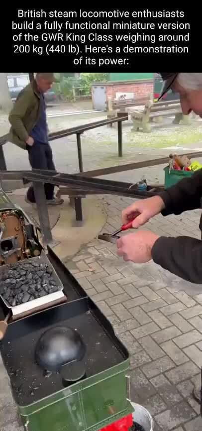 British steam locomotive enthusiasts build a fully functional miniature ...