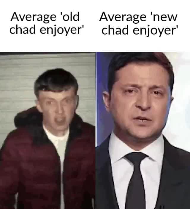 Average 'old Average 'new chad enjoyer' chad enjoyer' - iFunny