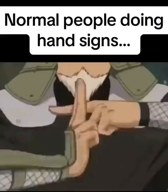 Normal people doing hand signs... NO - iFunny