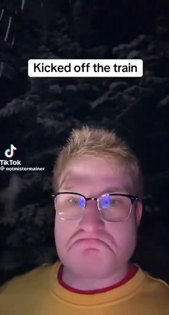 Kicked off the train TikTOk 2 rotmistermaines - iFunny